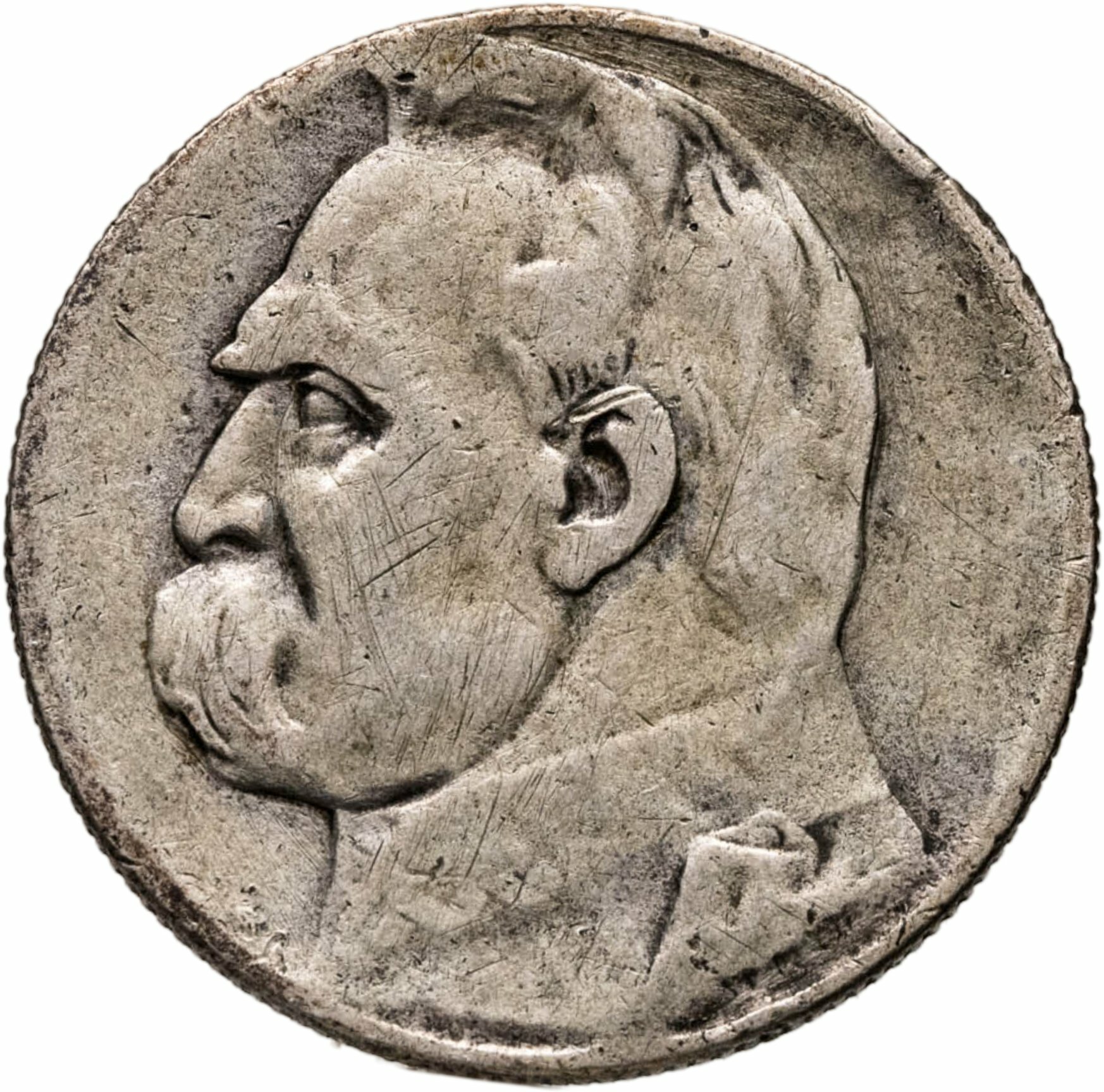 Польша 5 злотых zlotych 1935 Пилсудский, Серебро 750, в сохранности F
