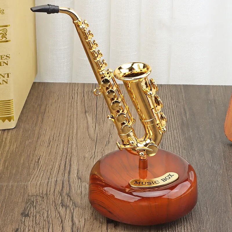 Ретро музыкальная шкатулка Оранжевый, Sax