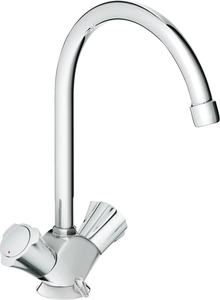 Смеситель для кухни Grohe Costa L 31812001 с поворотным изливом, хром, глянцевый, вентильный, латунный