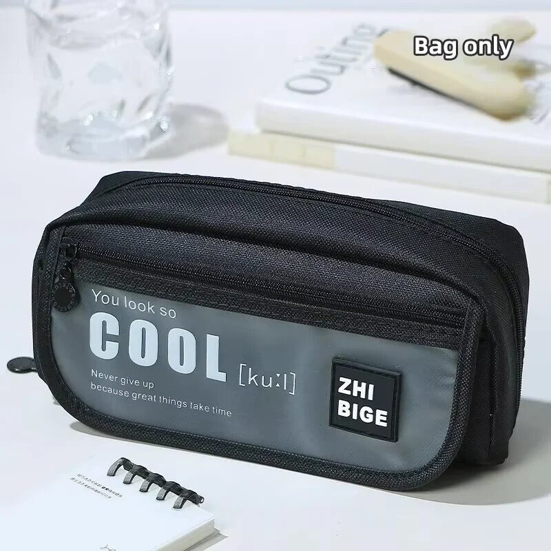 Черный тканевый пенал "You look so COOL"