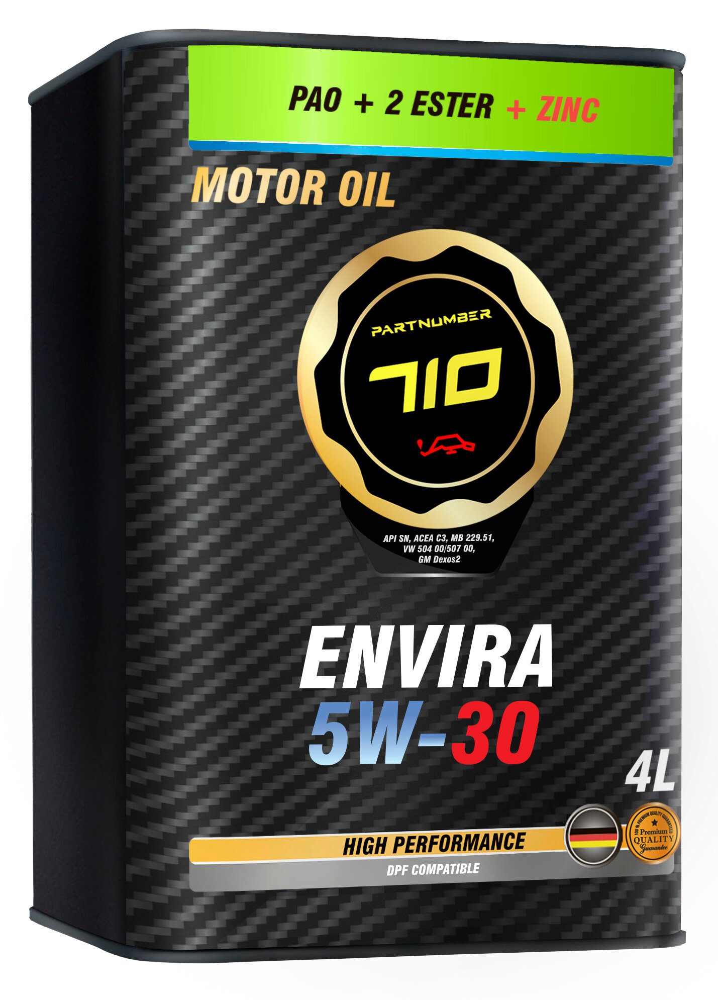 PARTNUMBER 710 ENVIRA 5W-30 5W-30 Масло моторное, Синтетическое, 4 л