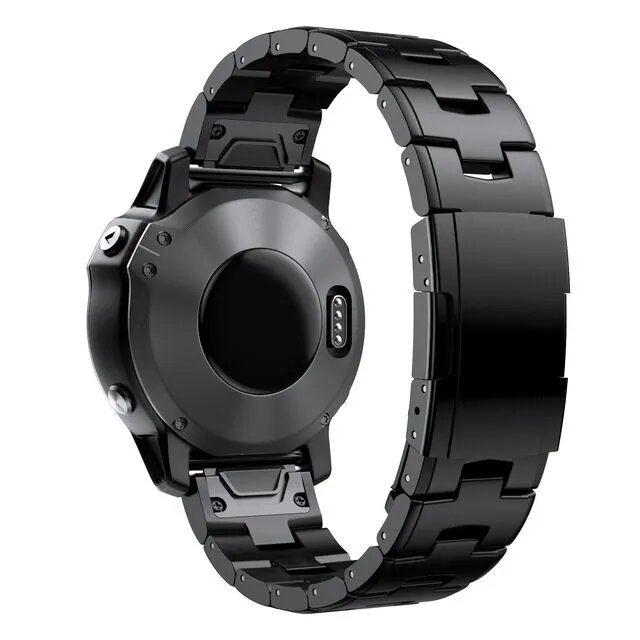 Браслет Premium Титановый QuickFit Ремешок Для Garmin Fenix 8 / 7X 47mm / 6 Pro / 5 Plus /instinct 2 45mm, Ширина 22mm Чёрный Ремешок