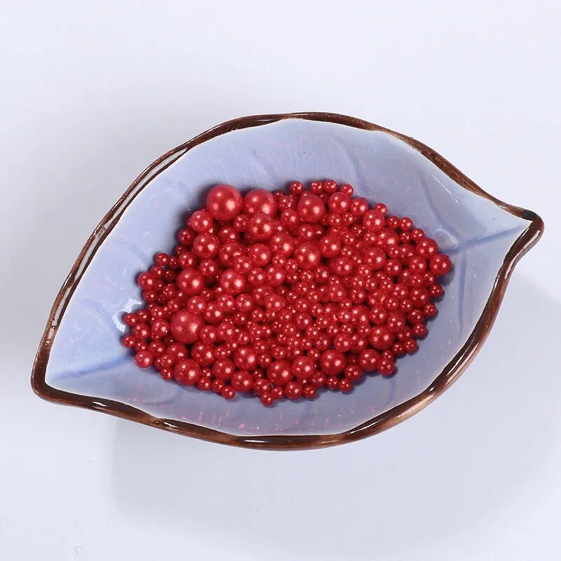 Искусственные жемчуг бусины isequins разноцветные 3-8 мм 150 шт Красный, Red