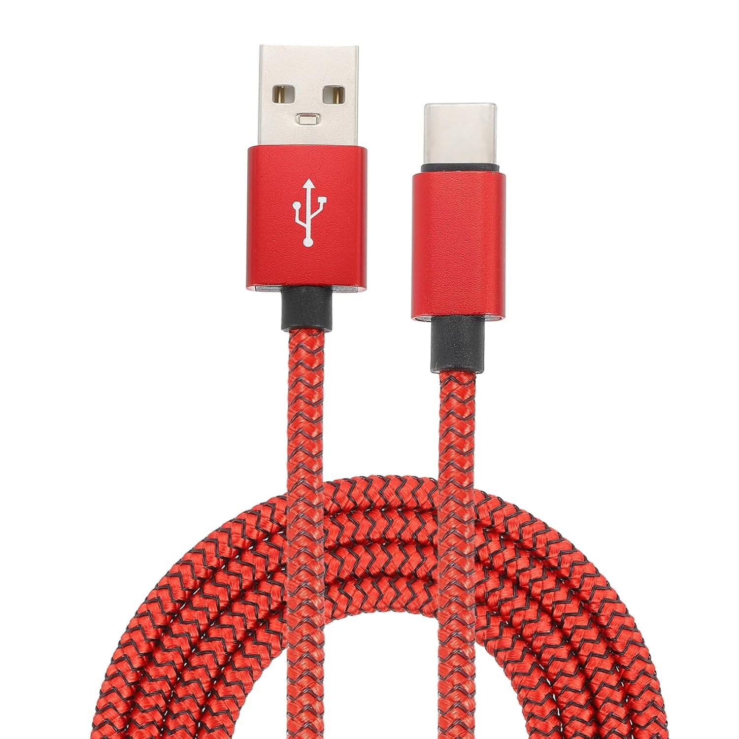 Кабель USB Type-C 25W быстрая зарядка USB-A – USB-C, 1 шт, красный, для Samsung Galaxy S25/S24/S23/S22 и других USB-C устройств
