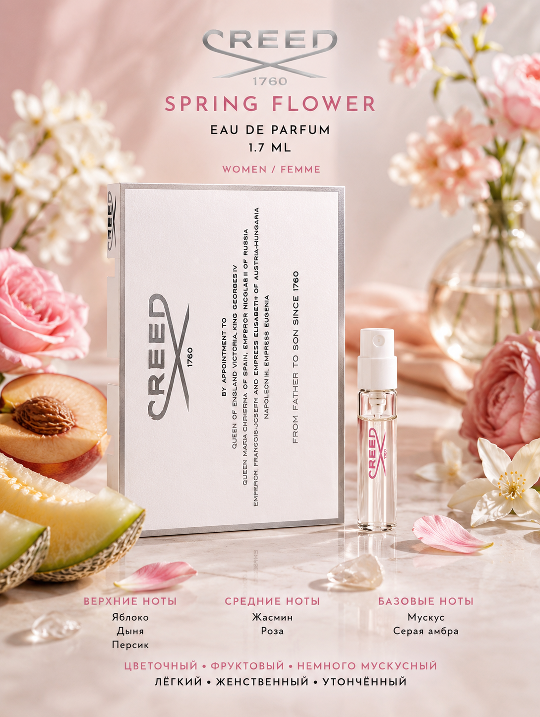 Creed Spring Flower женская парфюмерная вода 1.7 мл Vials пробник цветочные