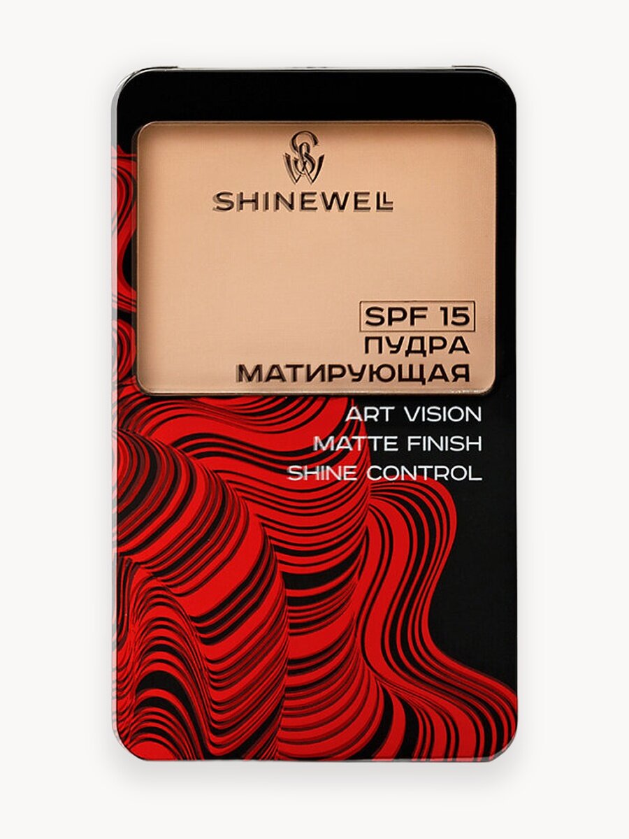 SHINEWELL Art Vision Matte Finish Shine Control Матирующая пудра SPF 15 легкая, бежевый
