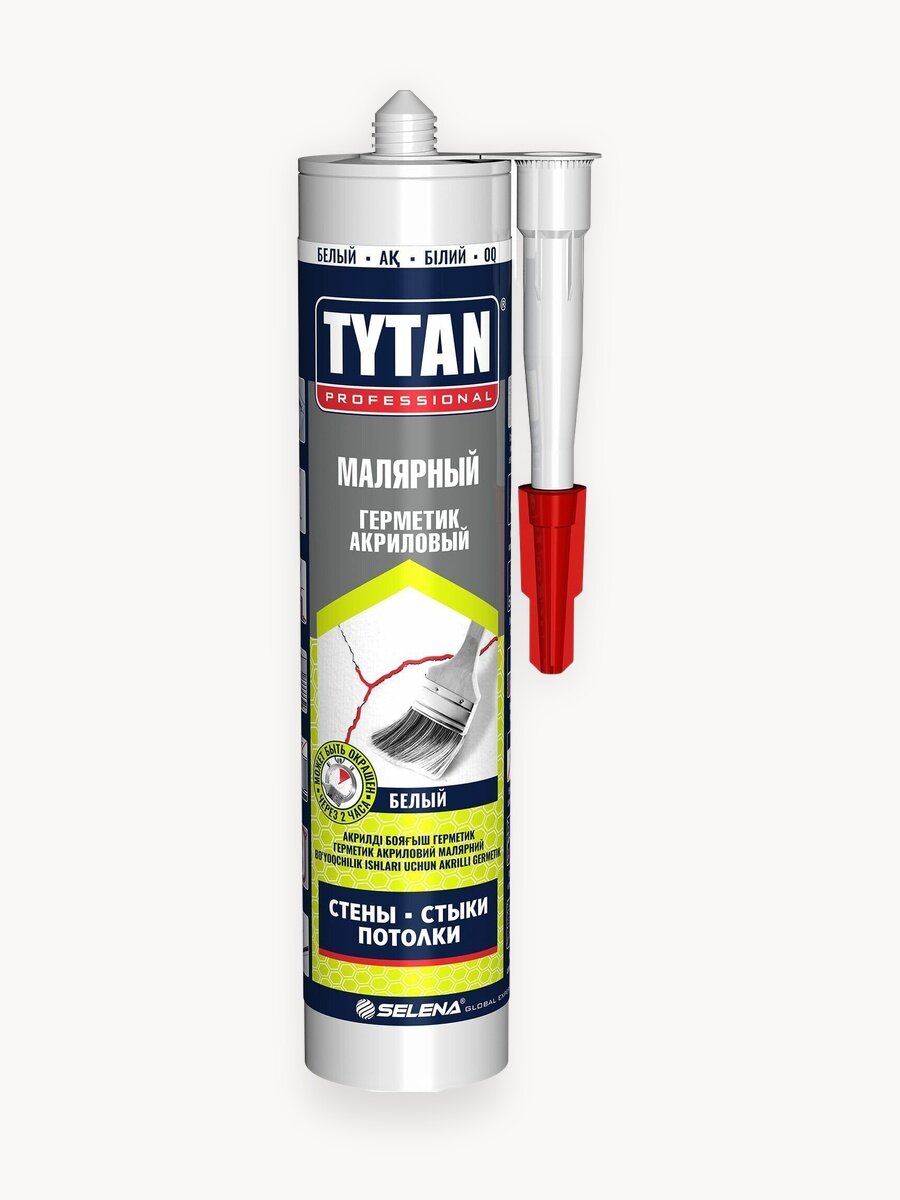 Акриловый герметик Tytan Professional, 310мл, белый, для наружных и внутренних работ