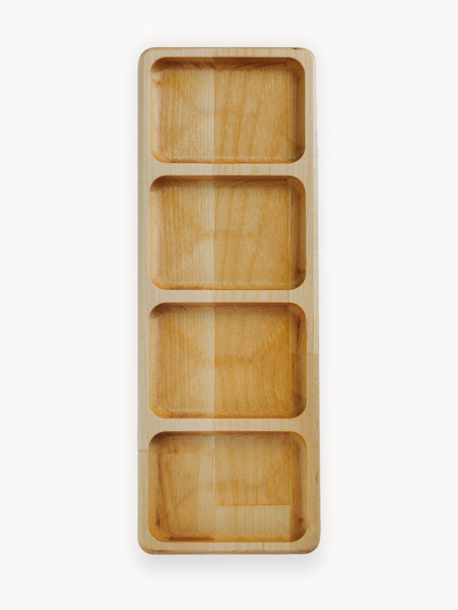 Менажница деревянная сервировочная прямоугольная 28х10 см