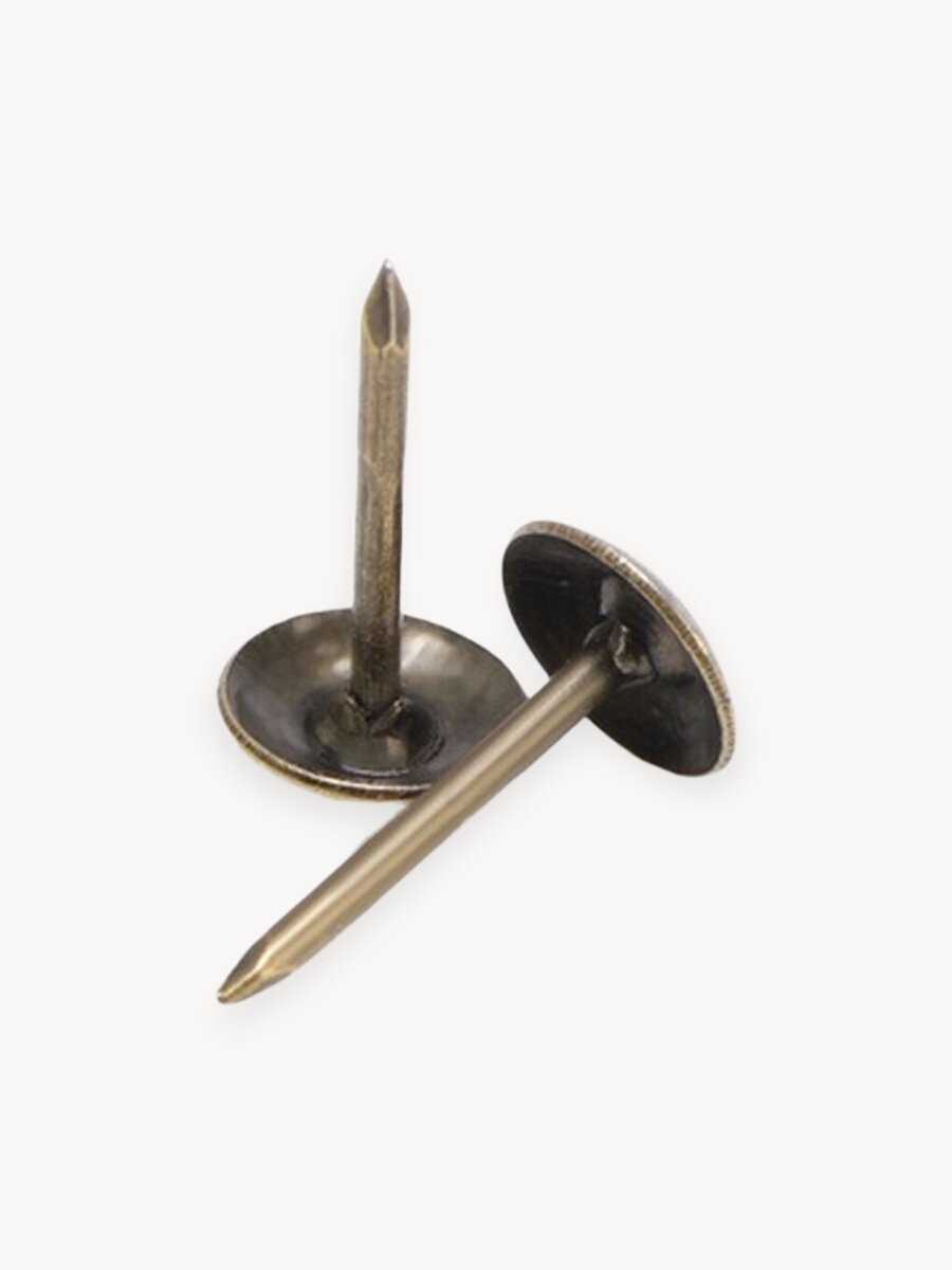 Гвозди тундра, декоративные, обивочные, 8х15 мм, бронза, фасовка 50 шт