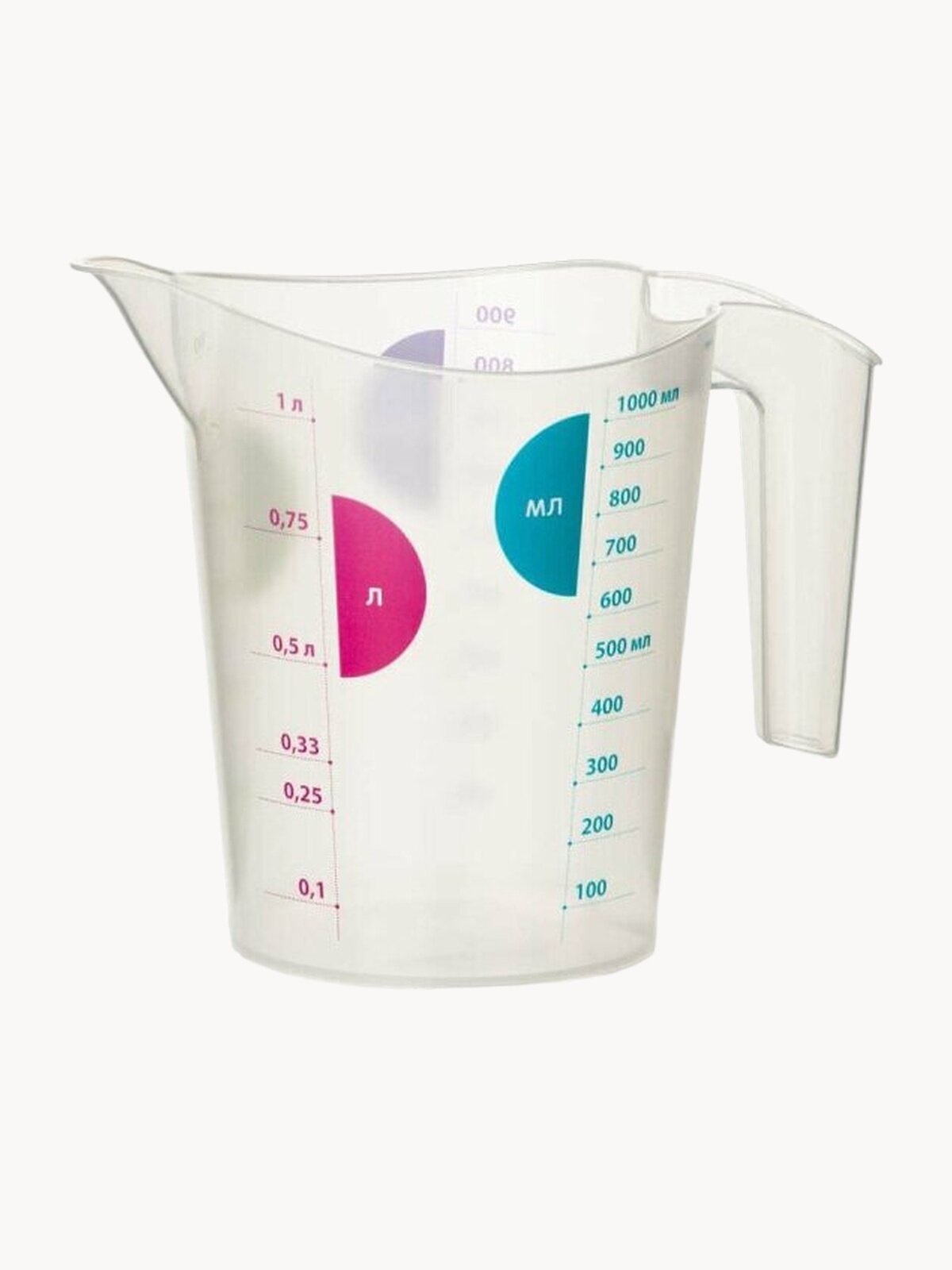 Кувшин мерный Idea 1л М 1206 Прозрачный