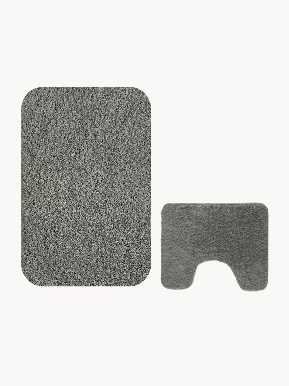 Набор ковриков для ванной и туалета Bombini 60х100/ 50 х 60см, цвет: серый