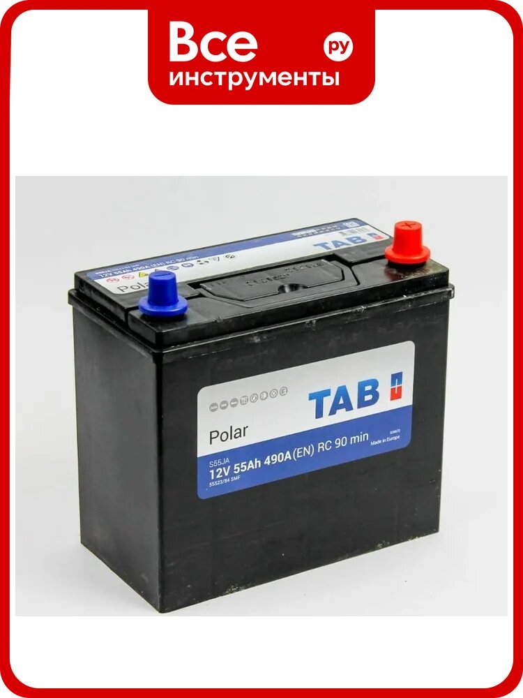Аккумуляторная батарея TAB Polar 6СТ-55.0 55523/84 яп. ст./тонк. кл. с переходн. 246855