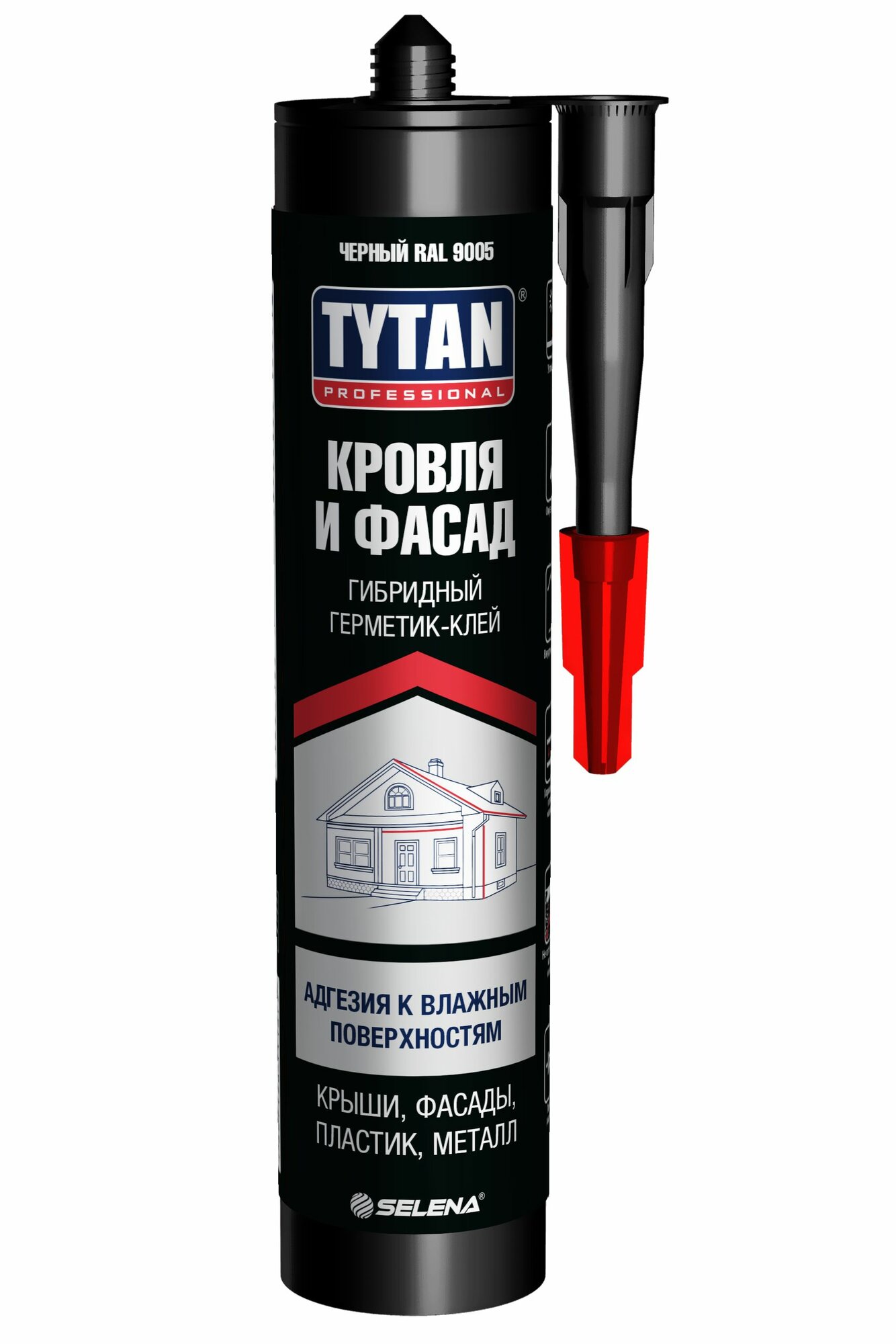 Tytan Professional Кровля и Фасад герметик-клей гибридный чёрный RAL9005 280 мл