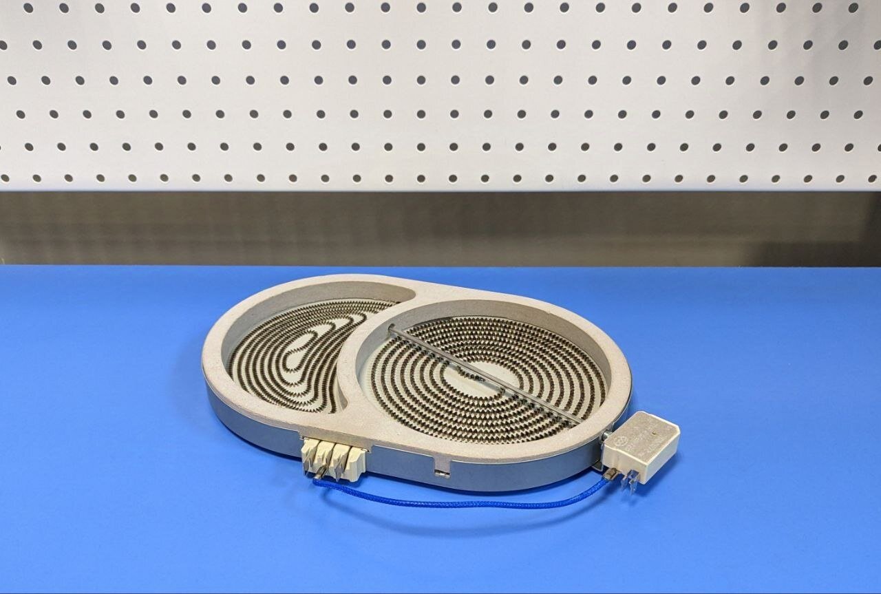 Конфорка стеклокерамической поверхности 1500/2400w, d=185/280мм. (2852433941)
