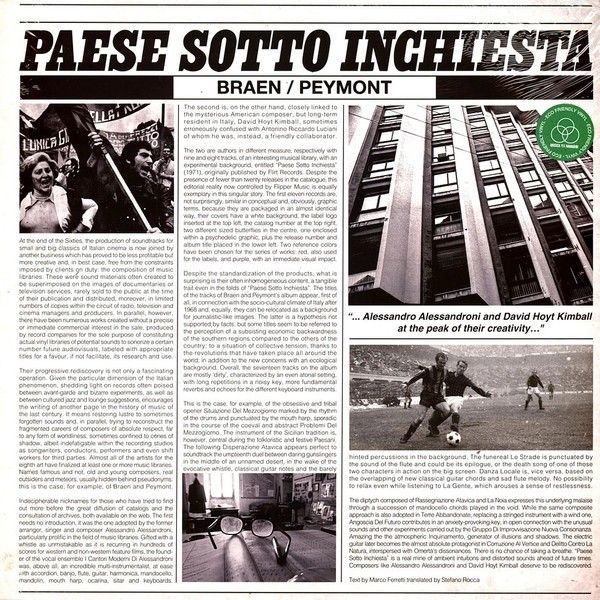 Виниловая пластинка Braen & Peymont - Paese Sotto Inchiesta (LP) 2025