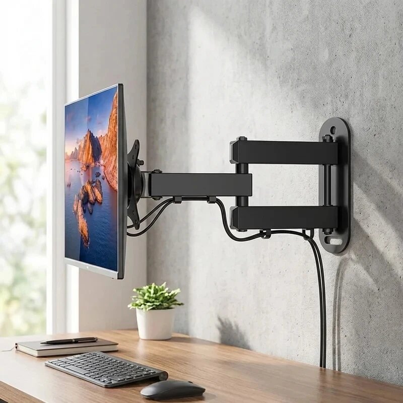 Настенный кронштейн для монитора, 10-24", черный
