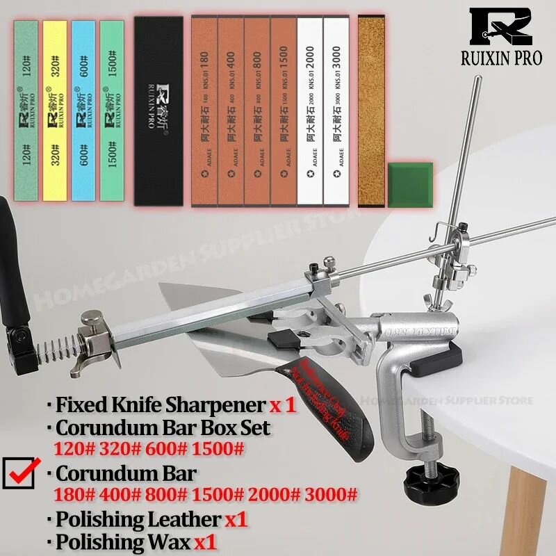 RUIXIN Pro RX009 2023 Новая точилка для ножей с фиксированным углом, полный набор кухонных аксессуаров, инструментов