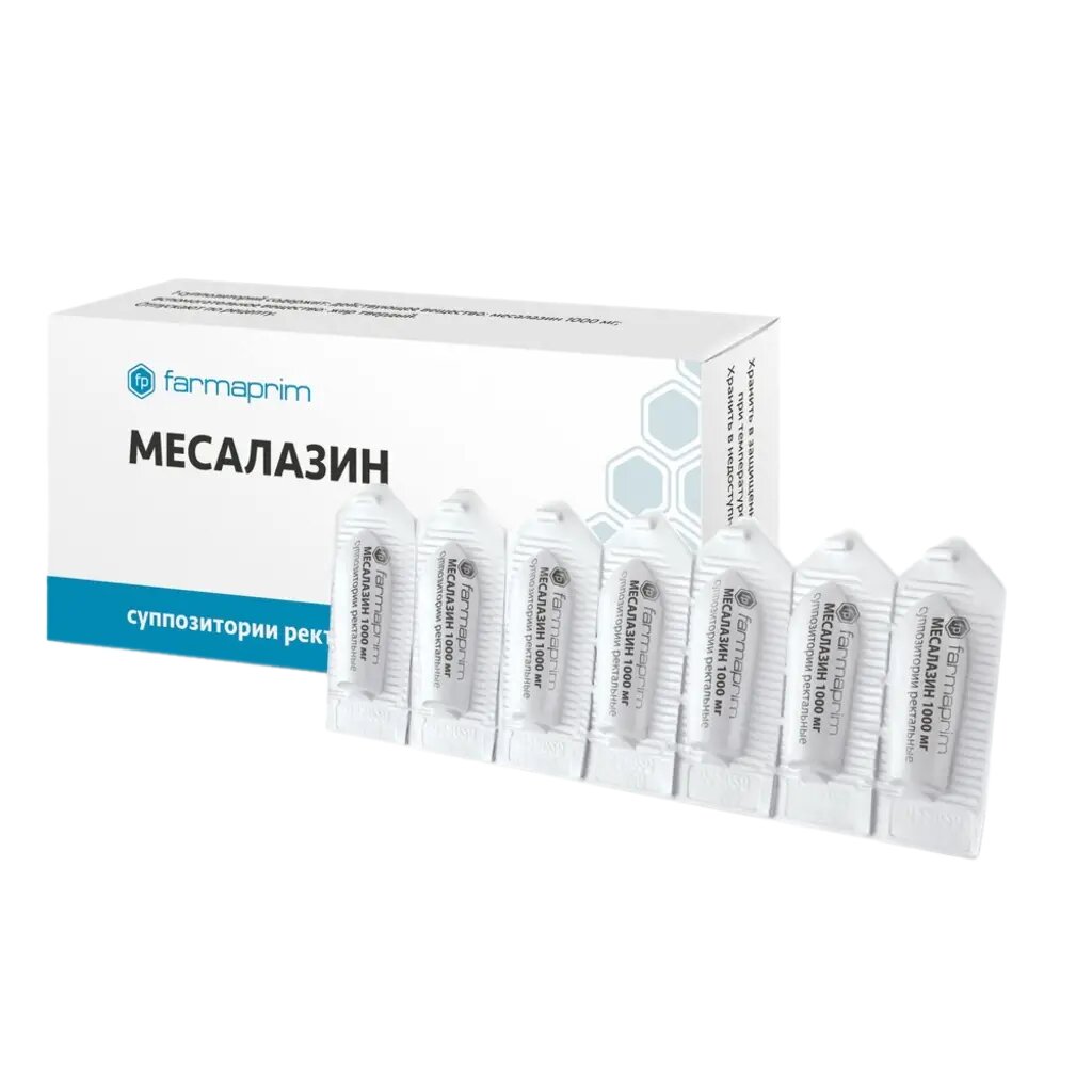 Месалазин суппозитории ректальные 1000 мг 14 шт