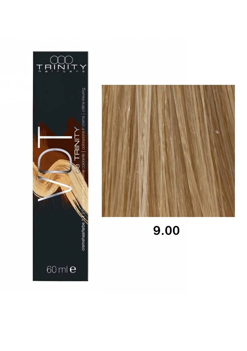 Trinity VDT Стойкая краска для волос 60 мл - VDT 9.00 warmes lichtblond Очень светлый блонд теплый