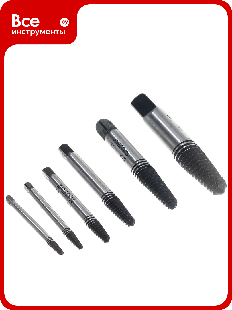 Комплект экстракторов для шпилек 1/8-3/4 дюйма, 6 пр. Jonnesway AG010048 47023