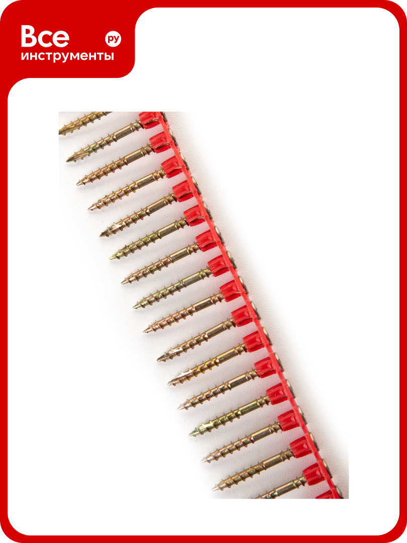 Саморезы в ленте для массивной доски F-STY (1000 шт; 4.2x41 мм) FIXPISTOLS 1-3-3-7319