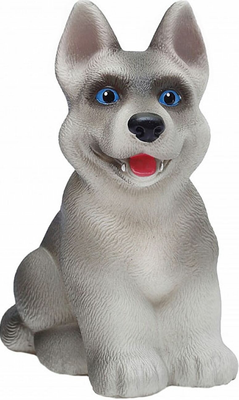 Детская резиновая игрушка "Щенок Хаски" для купания в ванной и сюжетно-ролевых игр, развивающая водная игрушка для малышей