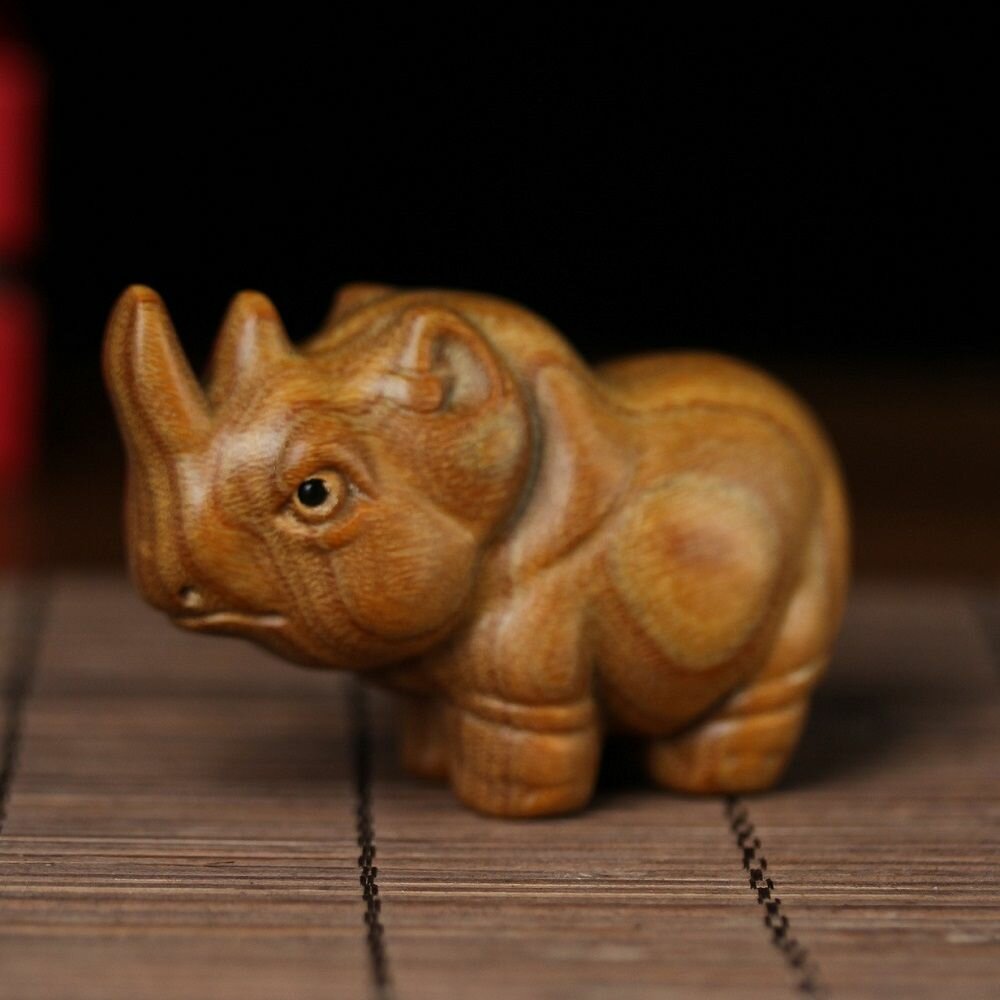 Статуэтка "Носорог" Фэн-Шуй, Туя (3.2*6.7 см.)