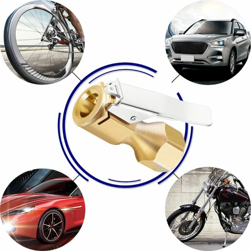 Воздушный Патрон 1/4 Дюйма Сверхмощная Насадка Прямой Замок с Открытым Потоком на Шине Зажимом для Быстрого подключения Надувного Компрессора