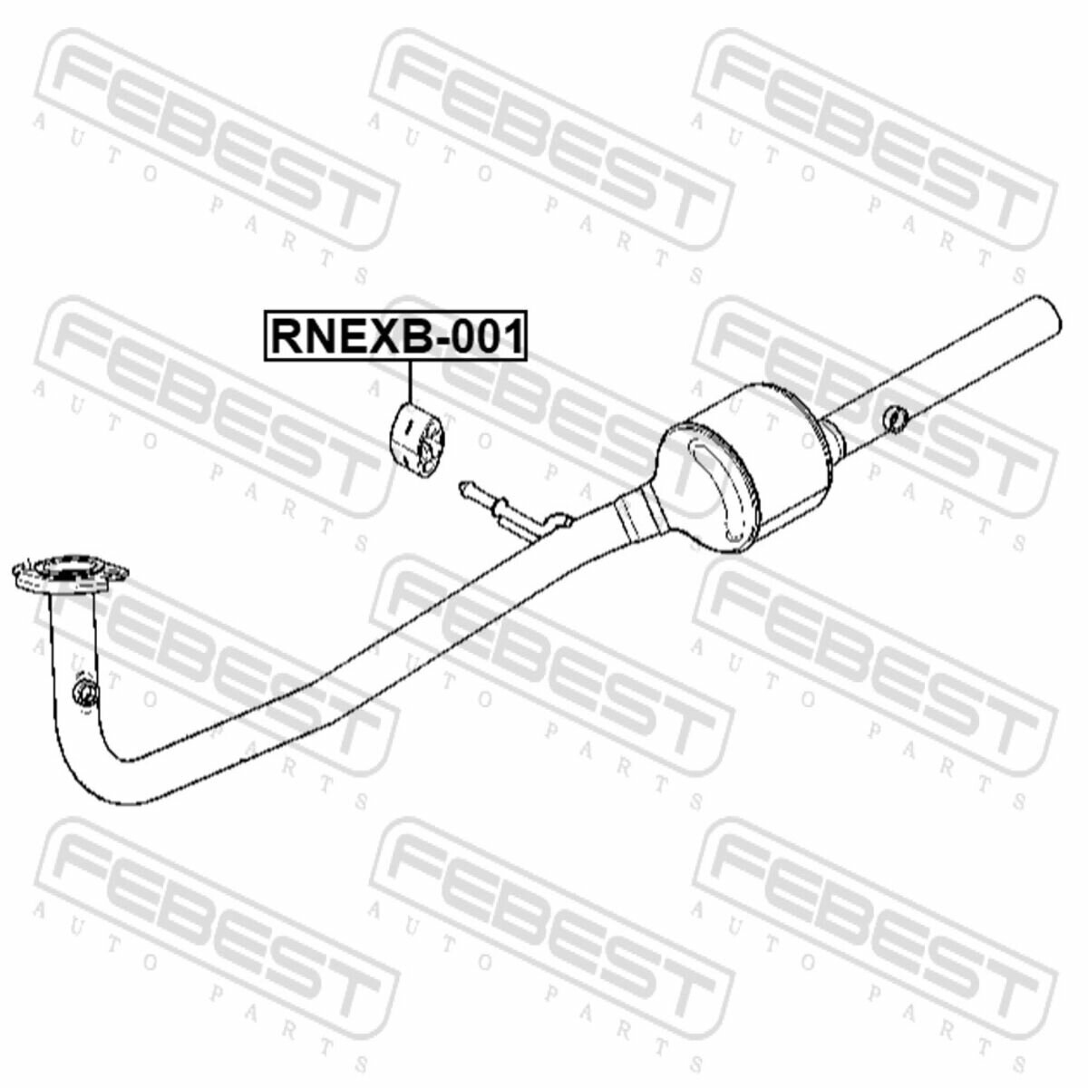 Подушка Крепления Глушителя(Febest Rnexb-001)