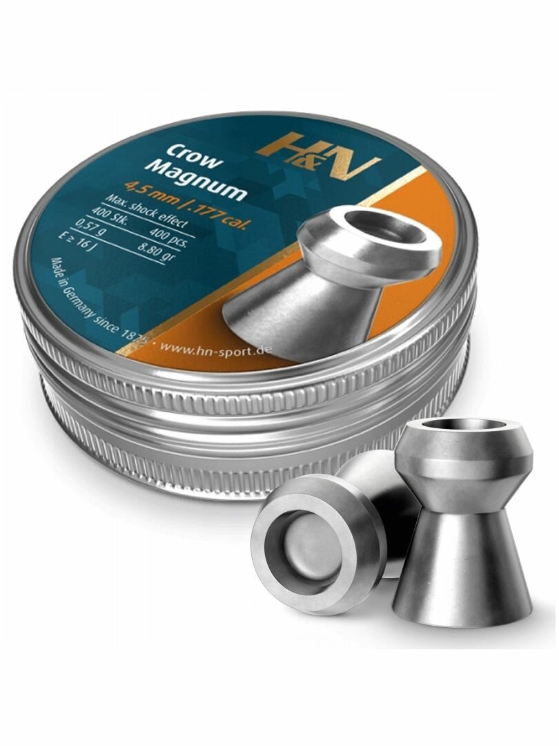Пули H&N Crow Magnum 4,5 мм, 0,57 г (400 штук)
