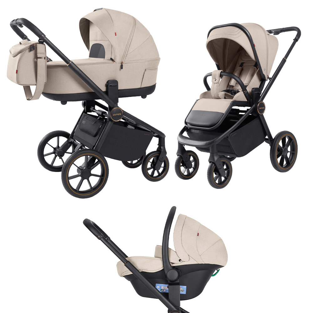 Детская коляска 3в1 Carrello Epica, цвет Almond Beige (Бежевый)