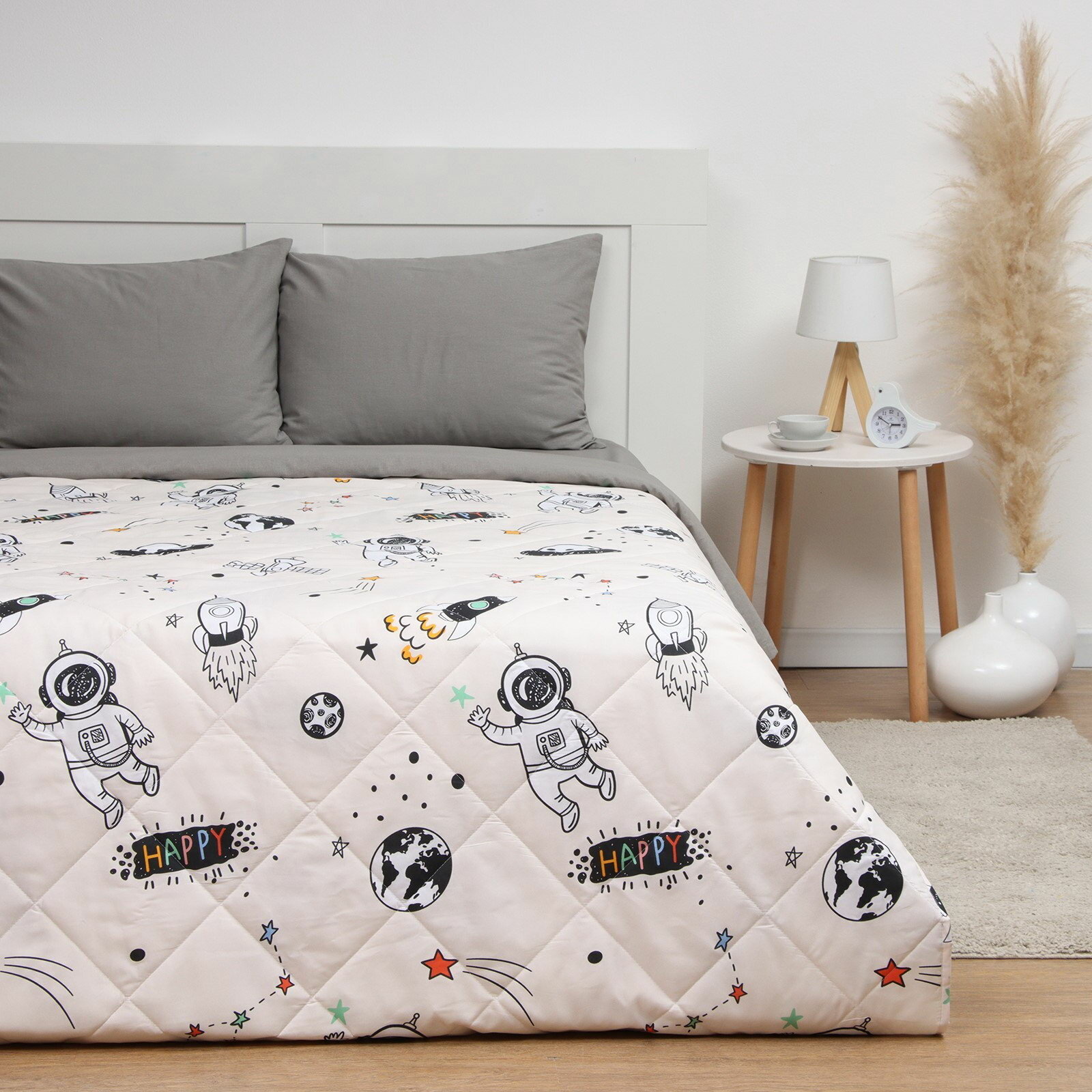 Покрывало 1.5-спальное Astronaut, 150x210+-5 см, новосатин, сезон: весна