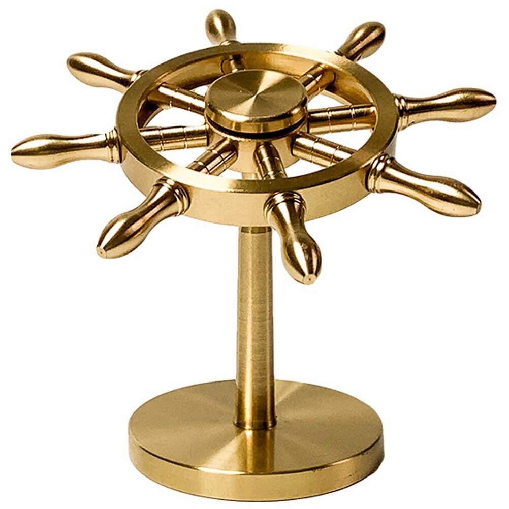 Креативное Вращающееся Рулевое Колесо Ретро Из Бронзы Для Украшения Стола 9X9Cm