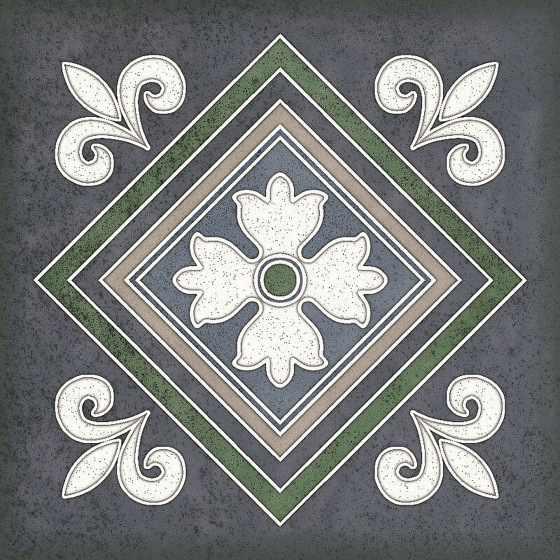 Керамическая плитка Керлайф Smalto Decor 2 Blu настенная 15х15 см Микс