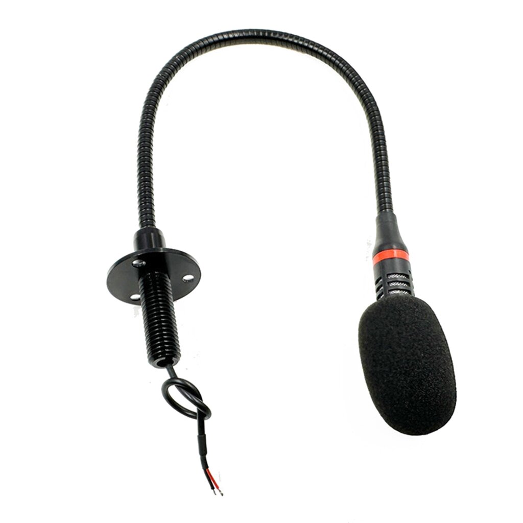 Гибкий Микрофон с Гусиной Шеей Конференц-Микрофон Ø9,7X4,5 мм Микрофонная Головка 7,0x410 мм с Кабелем 20 см для Совещаний на Автобусных компьютерах