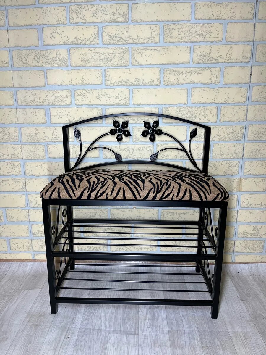 Кованая банкетка №04, Студия кованой мебели Нива, цвет тигровый