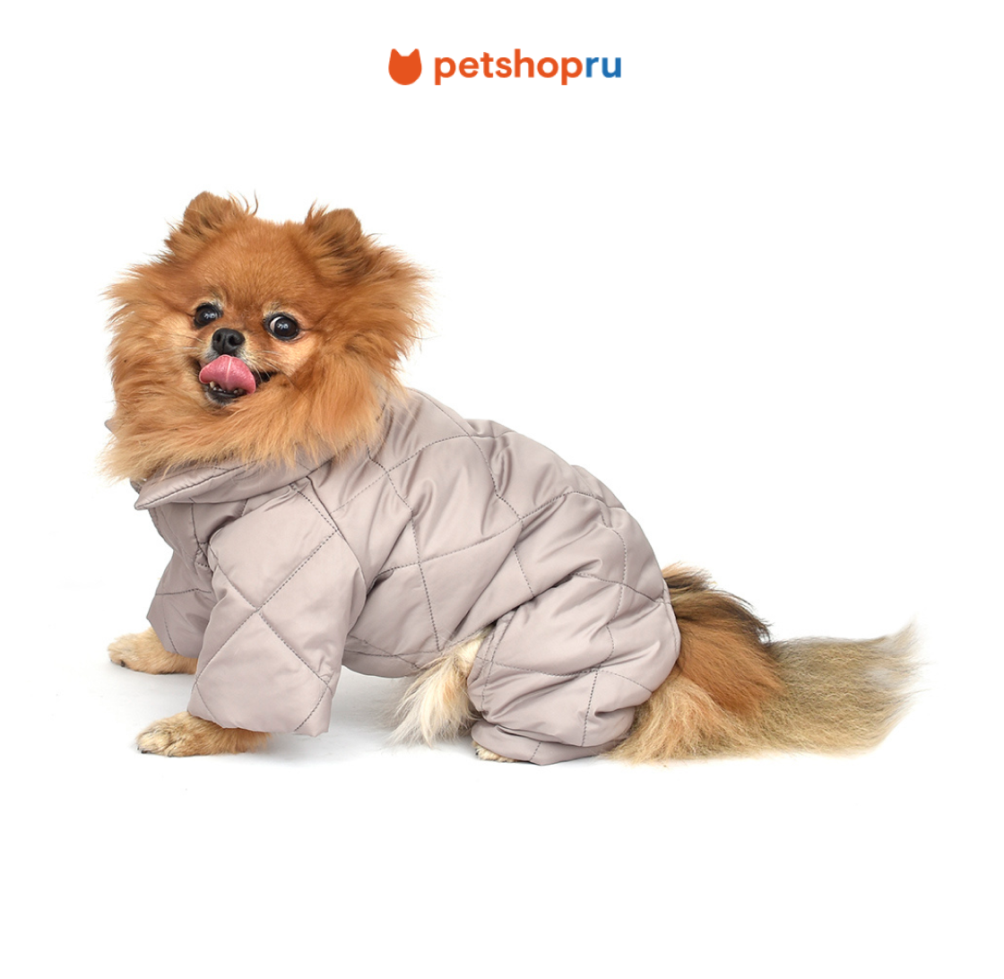 Lelap одежда Комбинезон утепленный "Luciole", бежевый размер M, длина спины 27,5 см