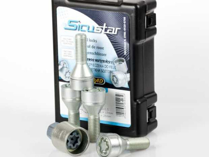 Болт-секретка для Renault Farad VN125, для штатных дисков, длина резьбы 25 мм, ключ в комплекте