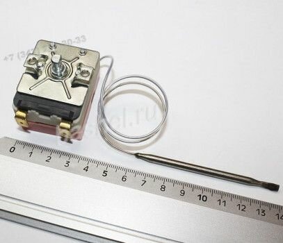 Терморегулятор капиллярный F.320 WKB-320 16A, 2pin, датчик 38см, ручка 8мм (50.320 C) для аппарата