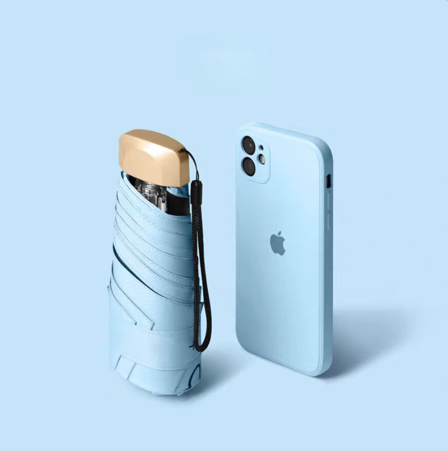 Мини-капсульный зонт портативный солнцезащитный зонт с черным покрытием защита от солнца утолщенный дождевой зонт оптовая продажа с возможностью нанесения логотипа