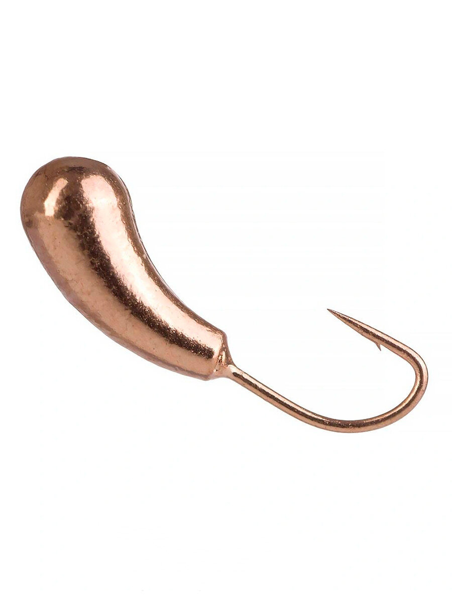 Мормышка Helios вольфрамовая Уралка с отверстием 3мм 0,53гр Cu (MW-2930-Cu), 10 штук в упаковке