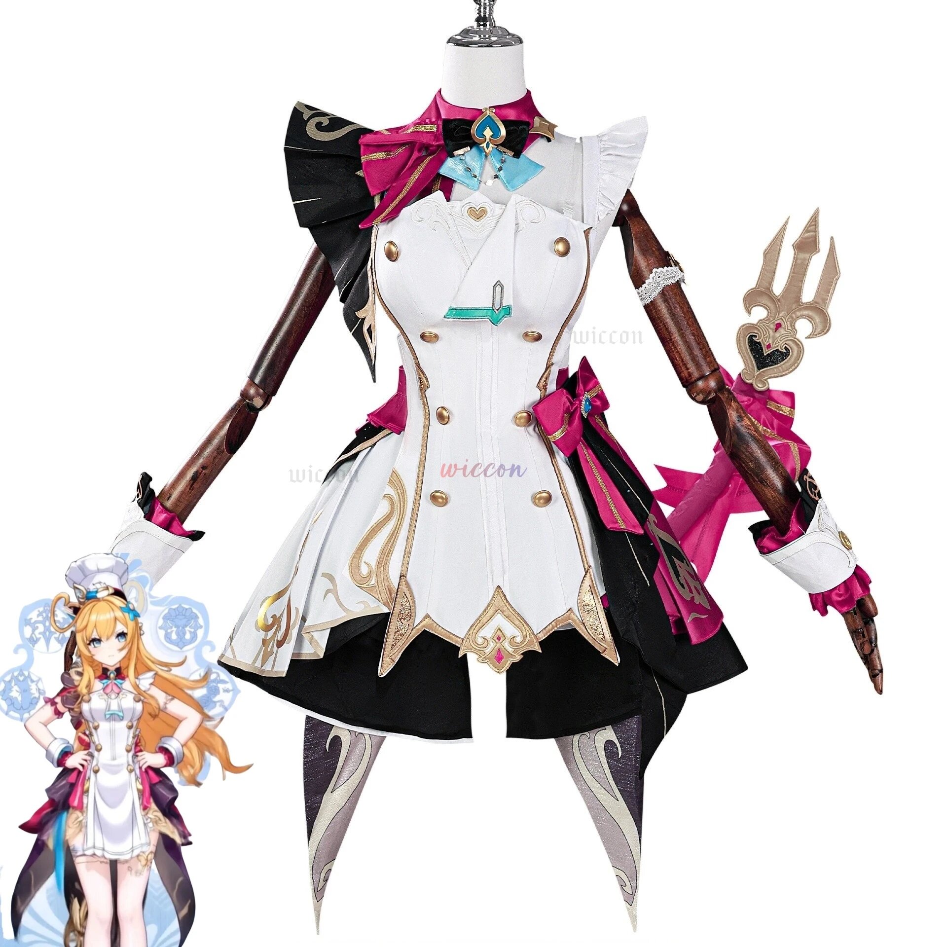 Genshin Impact Escoffier Косплей костюм XL, suit