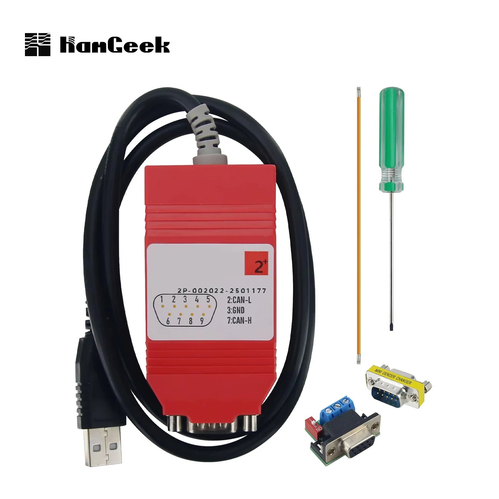 Адаптер USB-CAN Анализ шины CAN и вторичное развитие, совместимый с немецким оригиналом PEAK IPEH-002022, поддержка INCA
