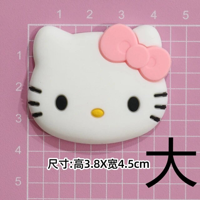 Miniso Hello Kitty Мягкий клей для обуви из ПВХ своими руками, аксессуары для обуви Sanrio Cartoon, подвески для сабо, сандалий, украшения для вечеринок, подарки,