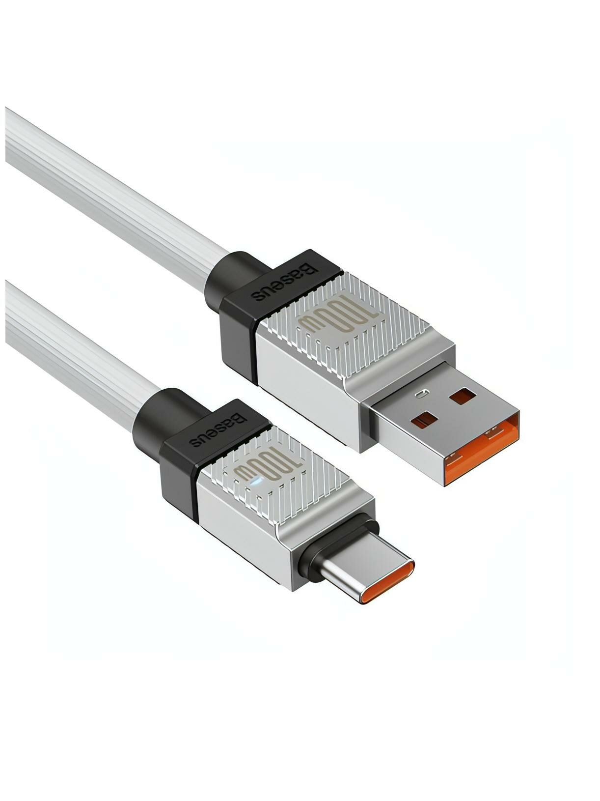 Кабель USB - Type-C Baseus CoolPlay быстрая зарядка 100Вт 1 м белый