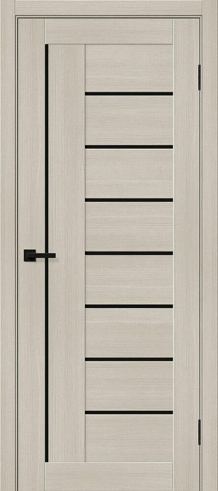Межкомнатная Дверь с Экошпоном Bravo Браво-29 Cream Melinga / Black Shine 600x2000мм (полотно 1шт) / Браво