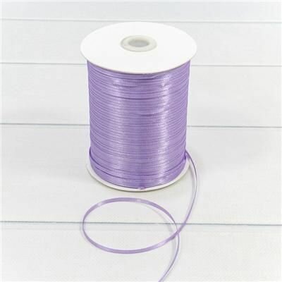 Лента декоративная КНР атласная, 3 мм х 823 м, сиреневая