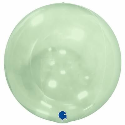 Воздушный шар GRABO "Bubble", без рисунка, Кристалл Green, 15 дюймов