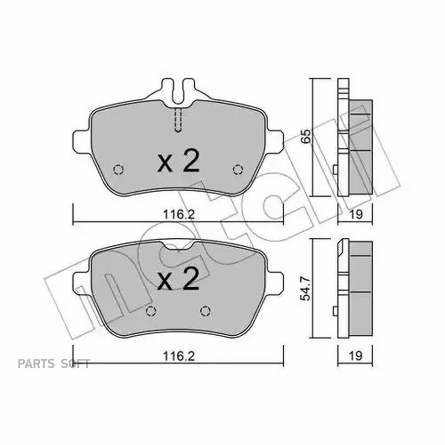 METELLI Колодки тормозные