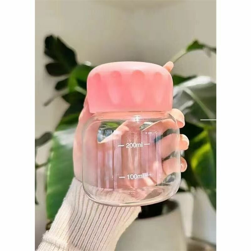 Спортивная компактная бутылка для воды и напитков стеклянная в школу, 300 мл